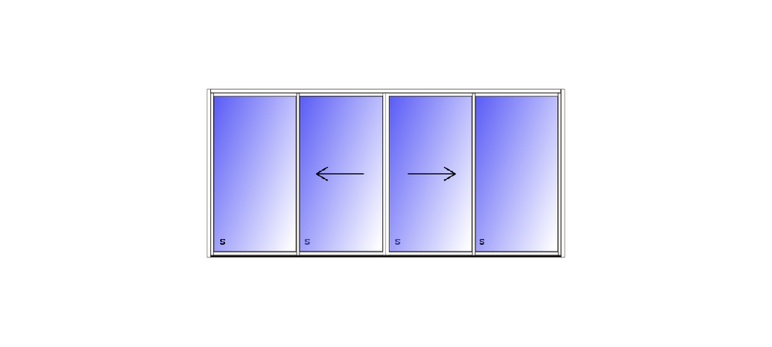 Aluminium Patio Sliding Door 4 Panel | Premium Aluminium
