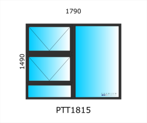 Aluminium Top Hung Window PTT1815 | Premium Aluminium