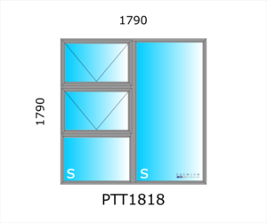Aluminium Top Hung Window PTT1818 | Premium Aluminium